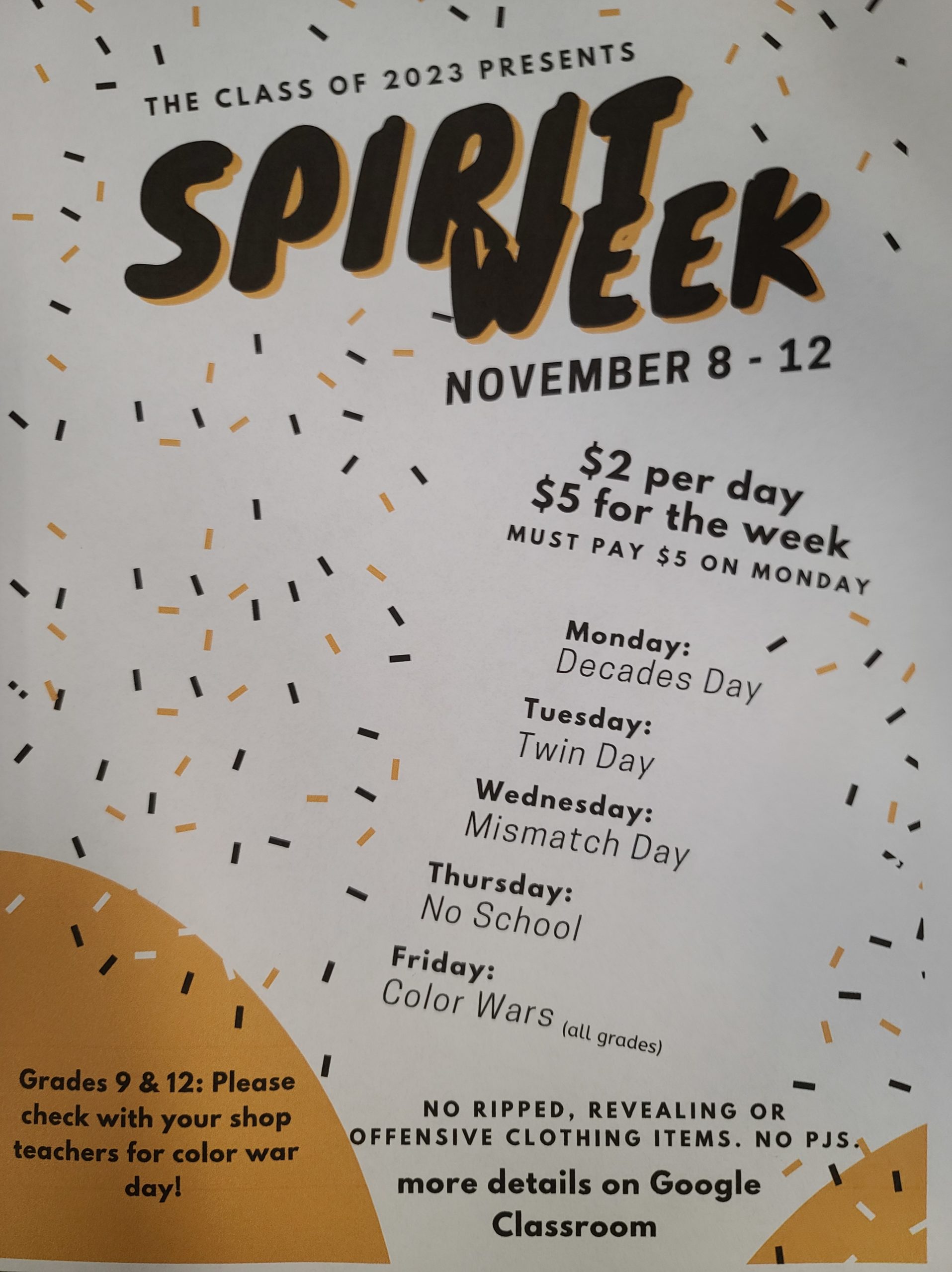 Kaynor Spirit Week Nov 8-12 - W.F. Kaynor Technical High School